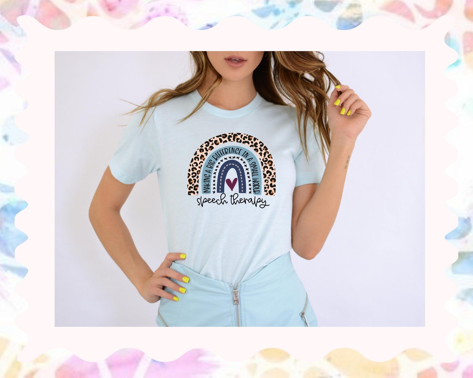 Speech Therapy PNG Sublimation SLP Png Rainbow Speech | Etsy