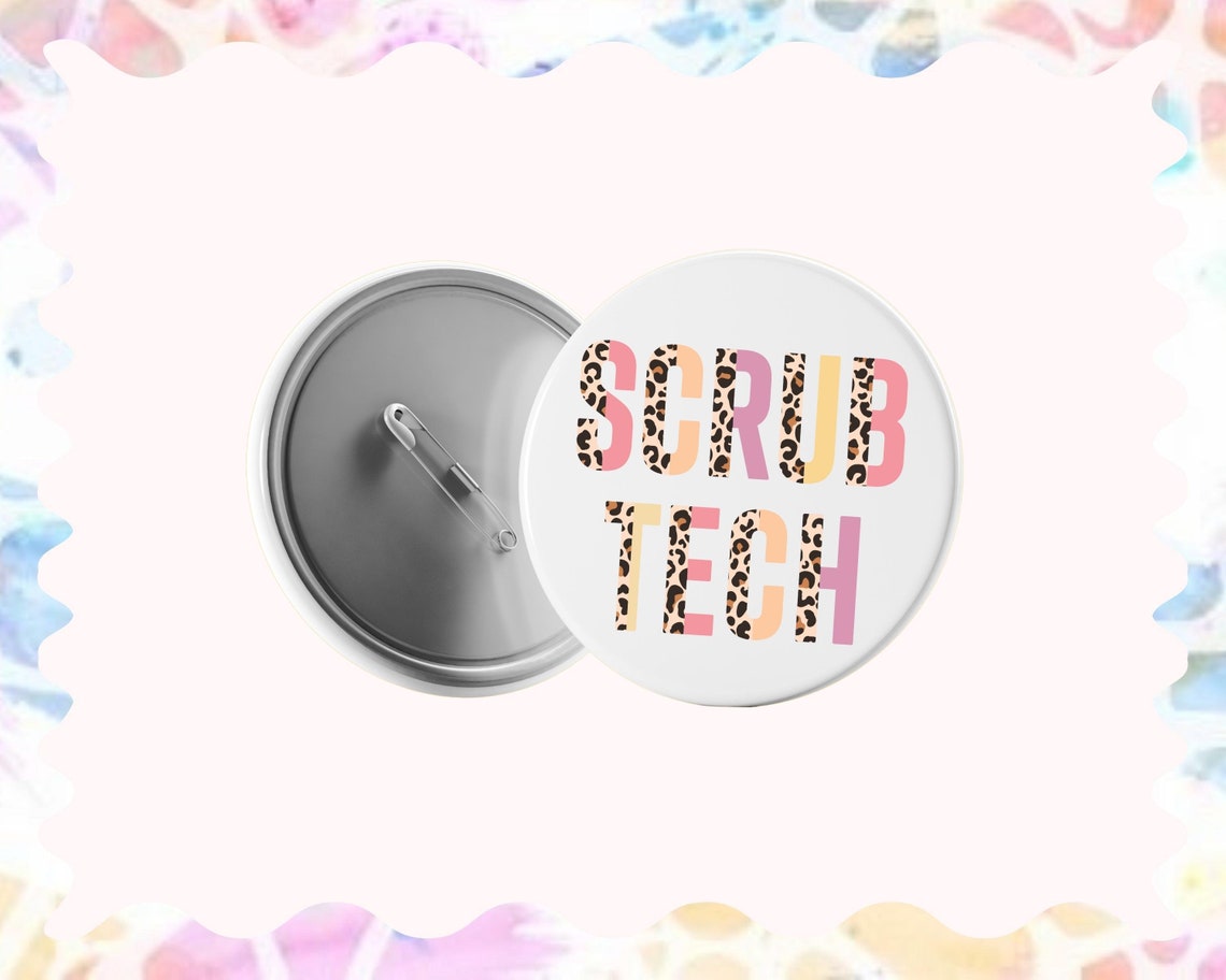 Scrub Tech Sublimation Png Leopard Scrub Technician Design - Etsy