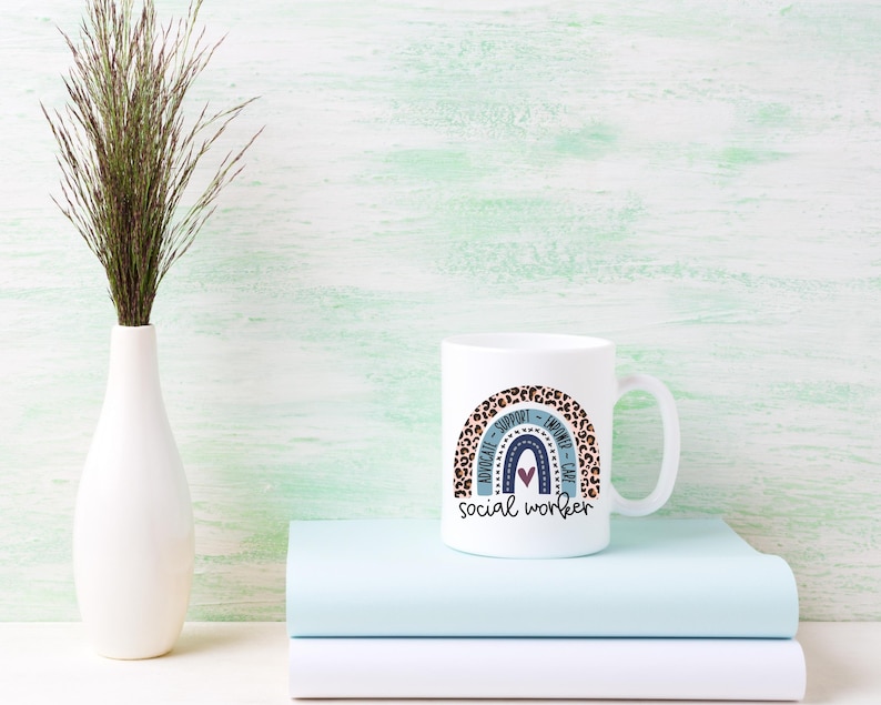 Social Worker Png Boho Leopard Rainbow Advocate Support Empower Care ...