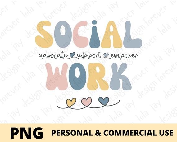 Retro Social Worker Png Sublimation Social Worker Png Design | Etsy