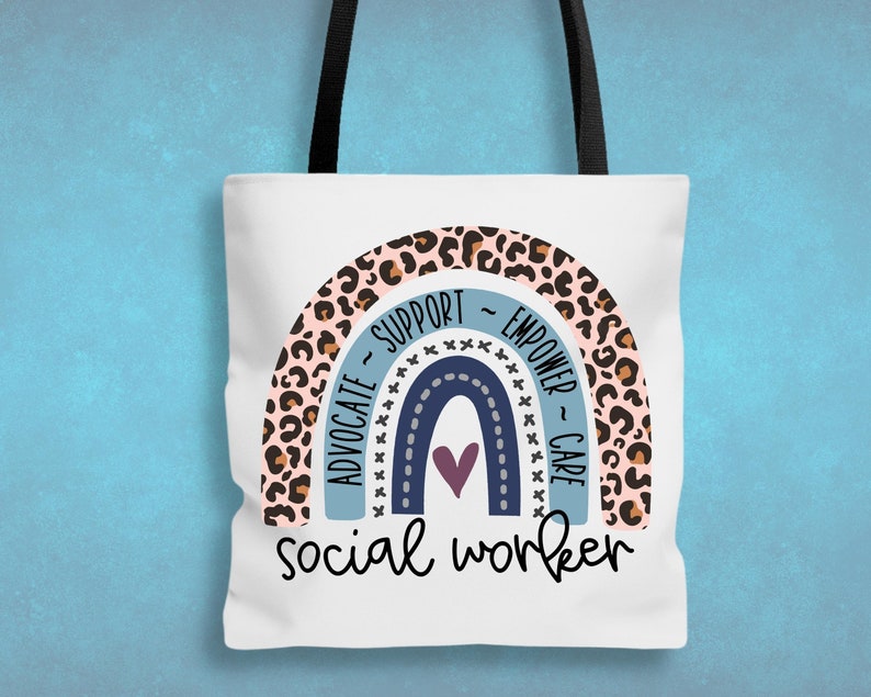 Social Worker Png Boho Leopard Rainbow Advocate Support Empower Care ...