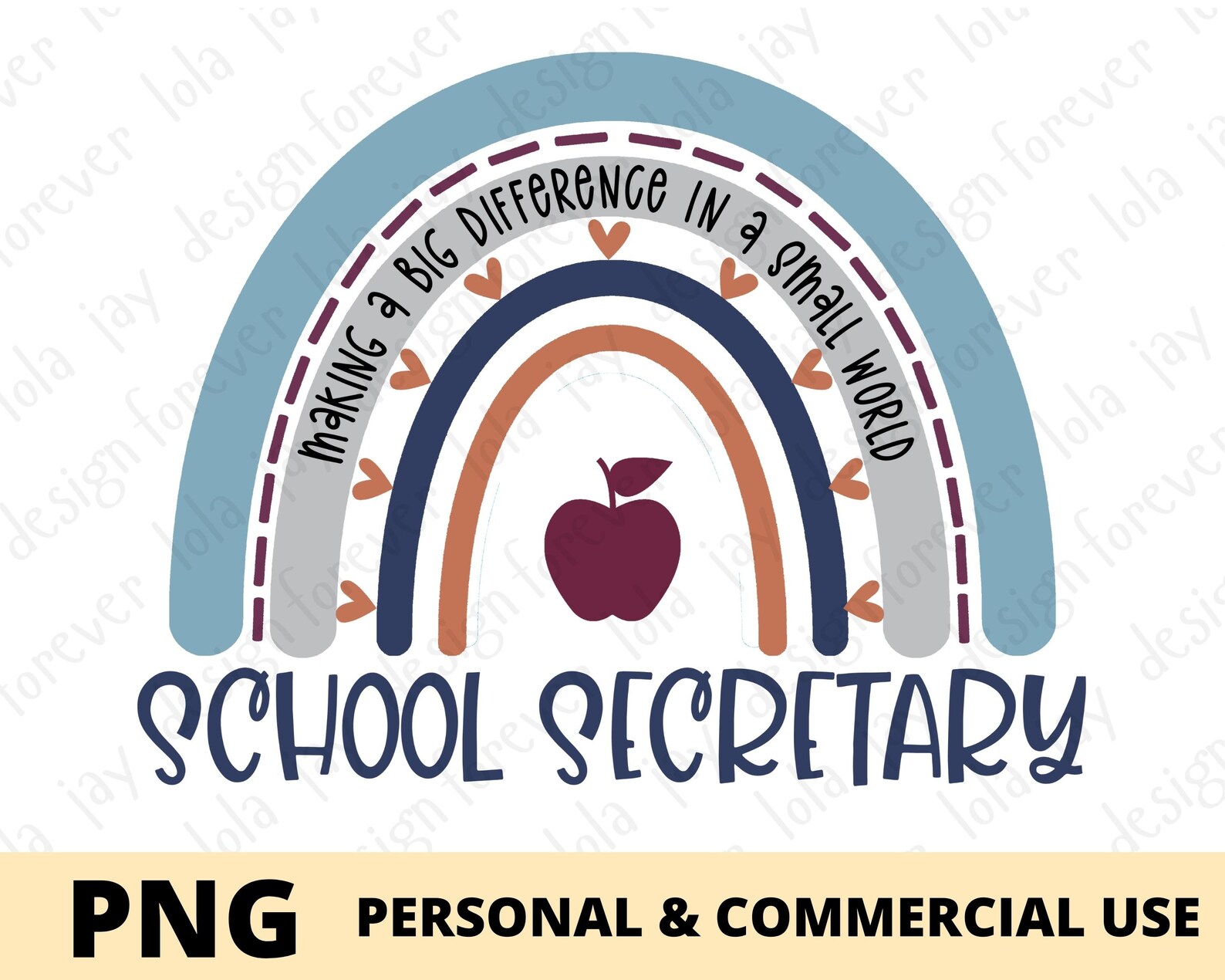 Inspirational School Secretary Sublimation Png, School Secretary ...