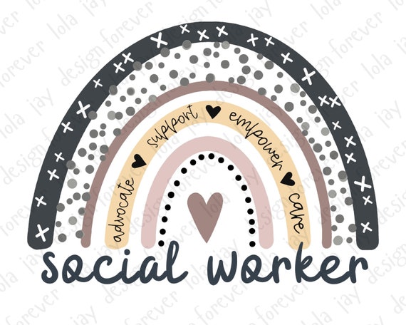 Social Worker Png Sublimation Rainbow Advocate Support Empower - Etsy
