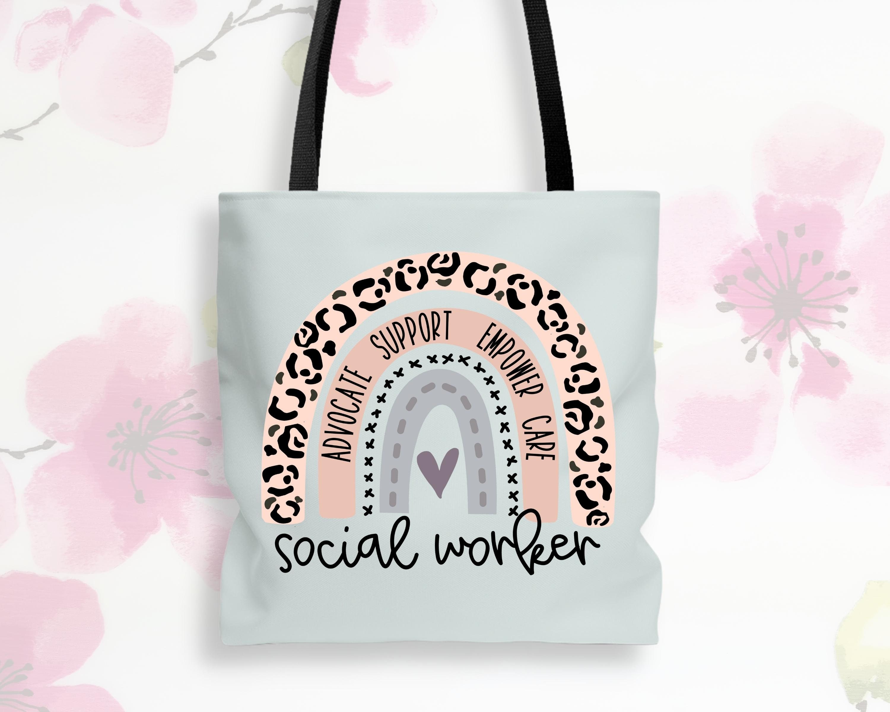 Social Worker Inspirational Rainbow PNG Sublimation File Social Worker ...