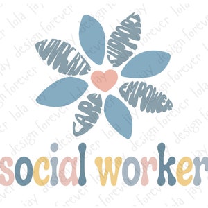 Social Worker Png Sublimation Social Worker Retro Inspirational Design ...