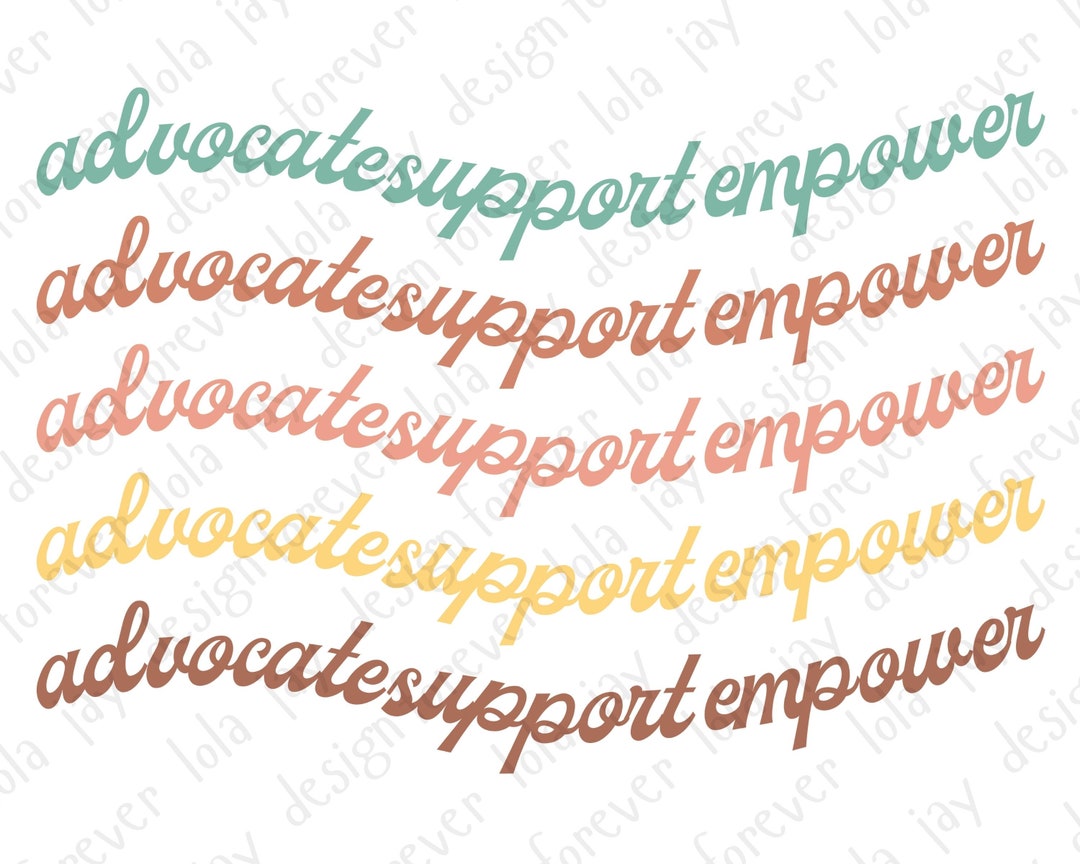 Social Worker Sublimation PNG Retro Wave Advocate Support Empower PNG ...