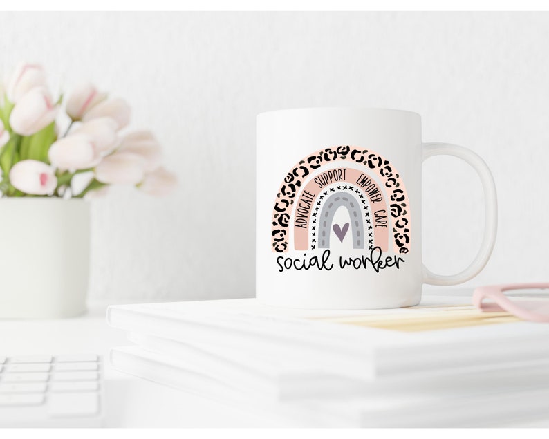 Social Worker Inspirational Rainbow PNG Sublimation File Social Worker ...