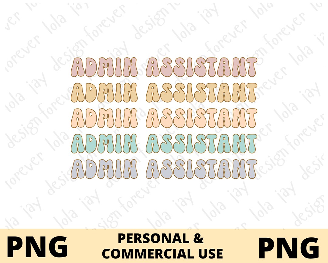 Retro Admin Assistant PNG, POD Png, Png Sublimation, POD Designs, Png ...
