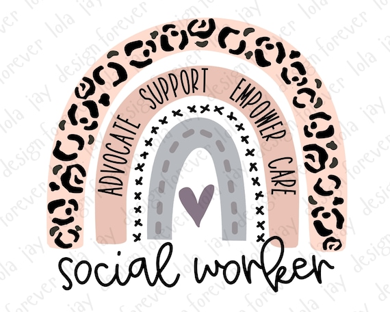 Social Worker Inspirational Rainbow PNG Sublimation File | Etsy