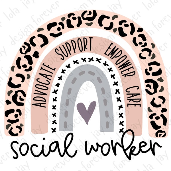 Social Worker Rainbow Svg - Etsy