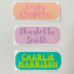Customisable Kids Name Labels Pack | Drink Bottle/lunch Box Labels ...