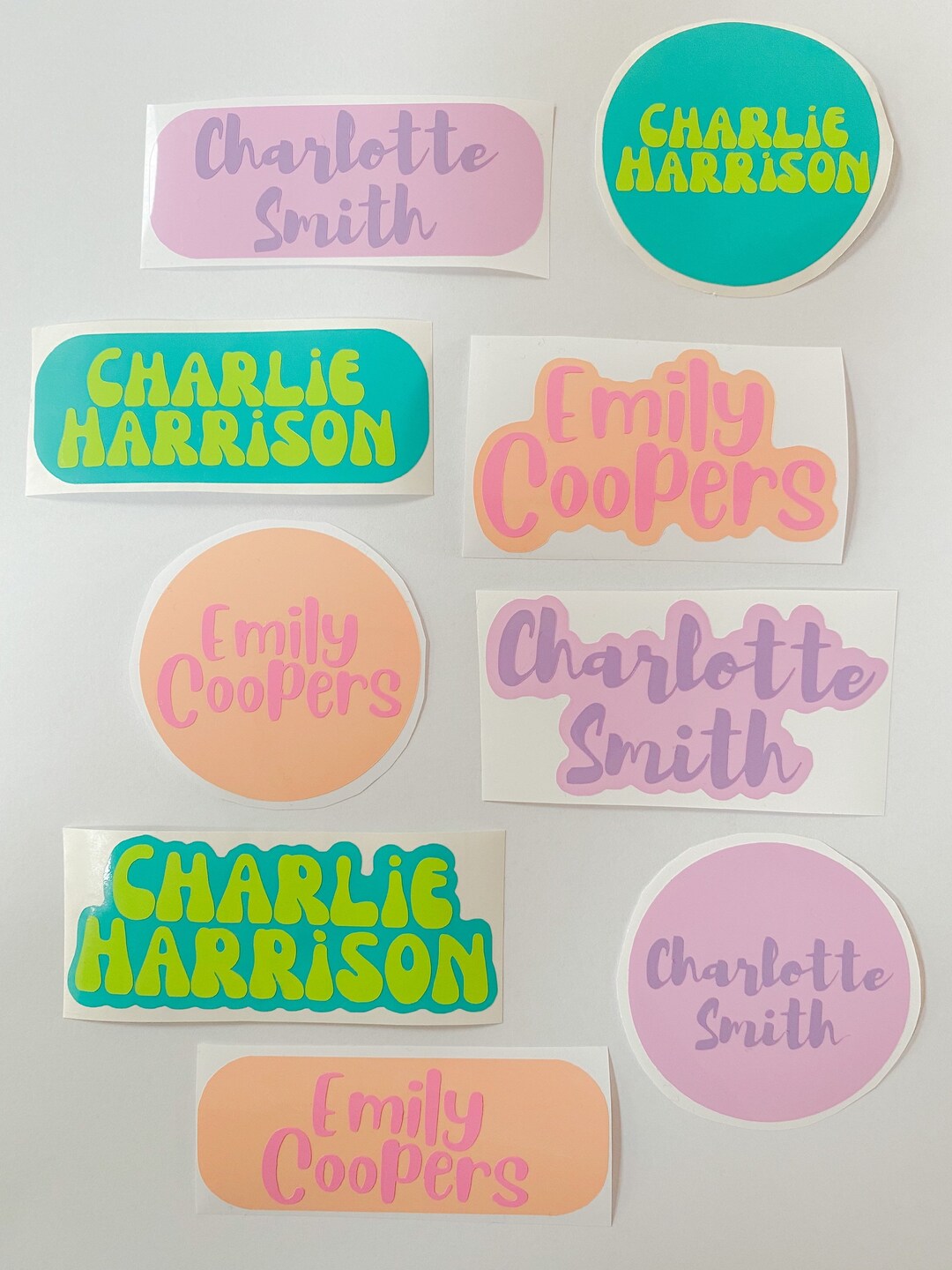 Customisable Kids Name Labels Pack | Drink Bottle/lunch Box Labels ...