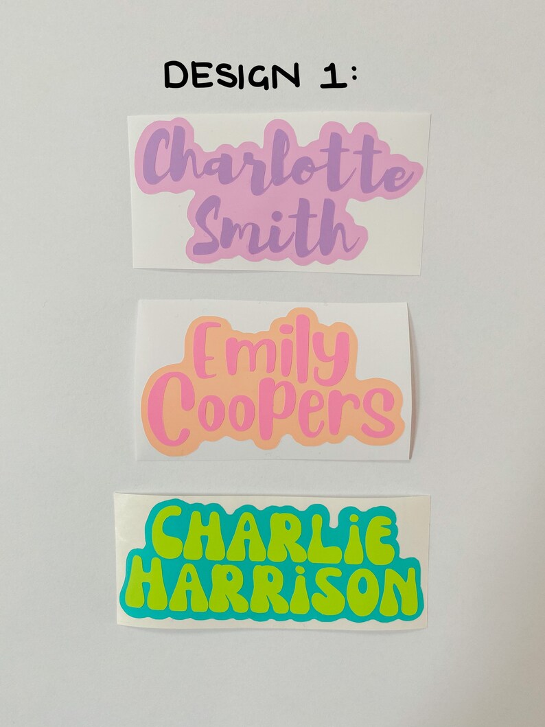 Customisable Kids Name Labels Pack | Drink Bottle/lunch Box Labels ...