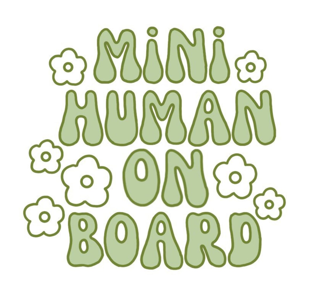 Mini Human on Board Vinyl Sticker Decal | Car Kids/child/baby on Board ...