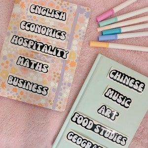 Customisable School Notebook Subject Labels | Back to School ...