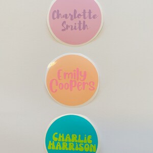 Customisable Kids Name Labels Pack | Drink Bottle/lunch Box Labels ...