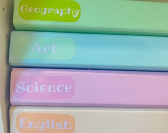 Customisable School Notebook Subject Labels Back to School Organisation ...