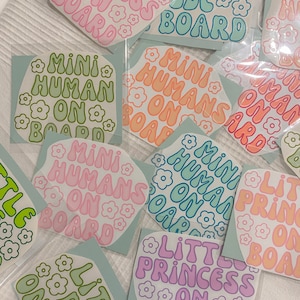 Mini Human on Board Vinyl Sticker Decal | Car Kids/child/baby on Board ...