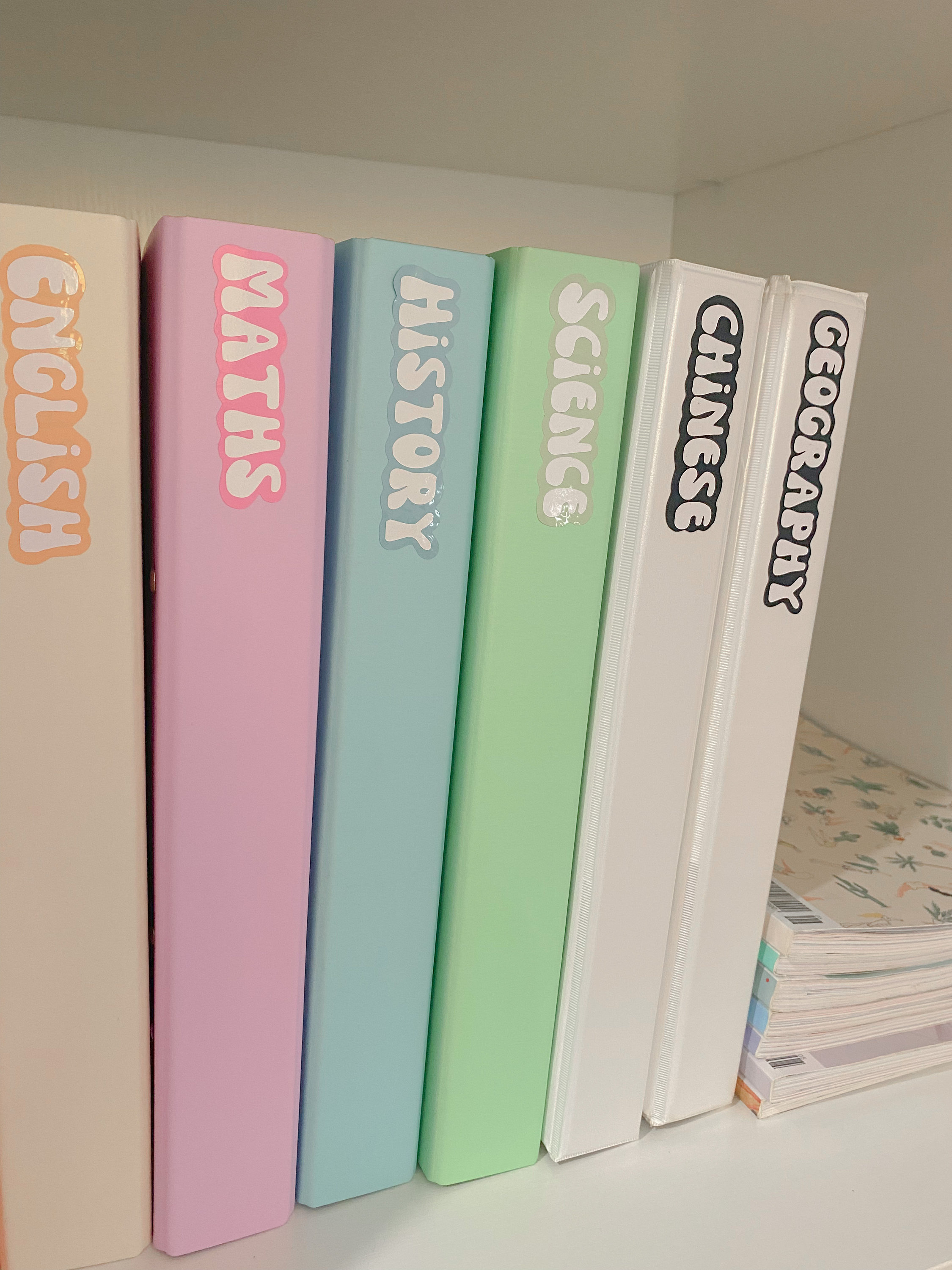 Customisable School Notebook Subject Labels Back to School Organisation ...