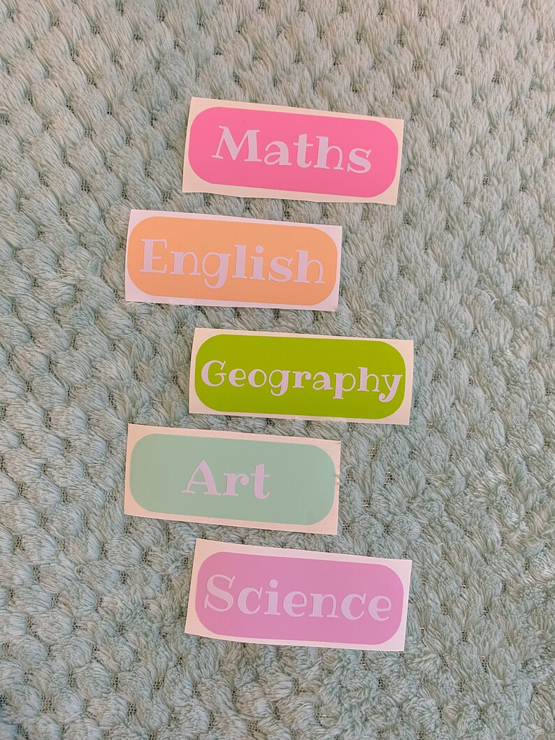 Customisable School Notebook Subject Labels Back to School - Etsy Australia