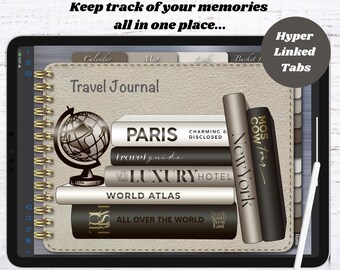Digital Travel Journal Download With Hyperlinks Sticker - Etsy