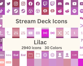 Elgato Stream Deck Icons Purple Minimalistic (Instant Download) - Etsy