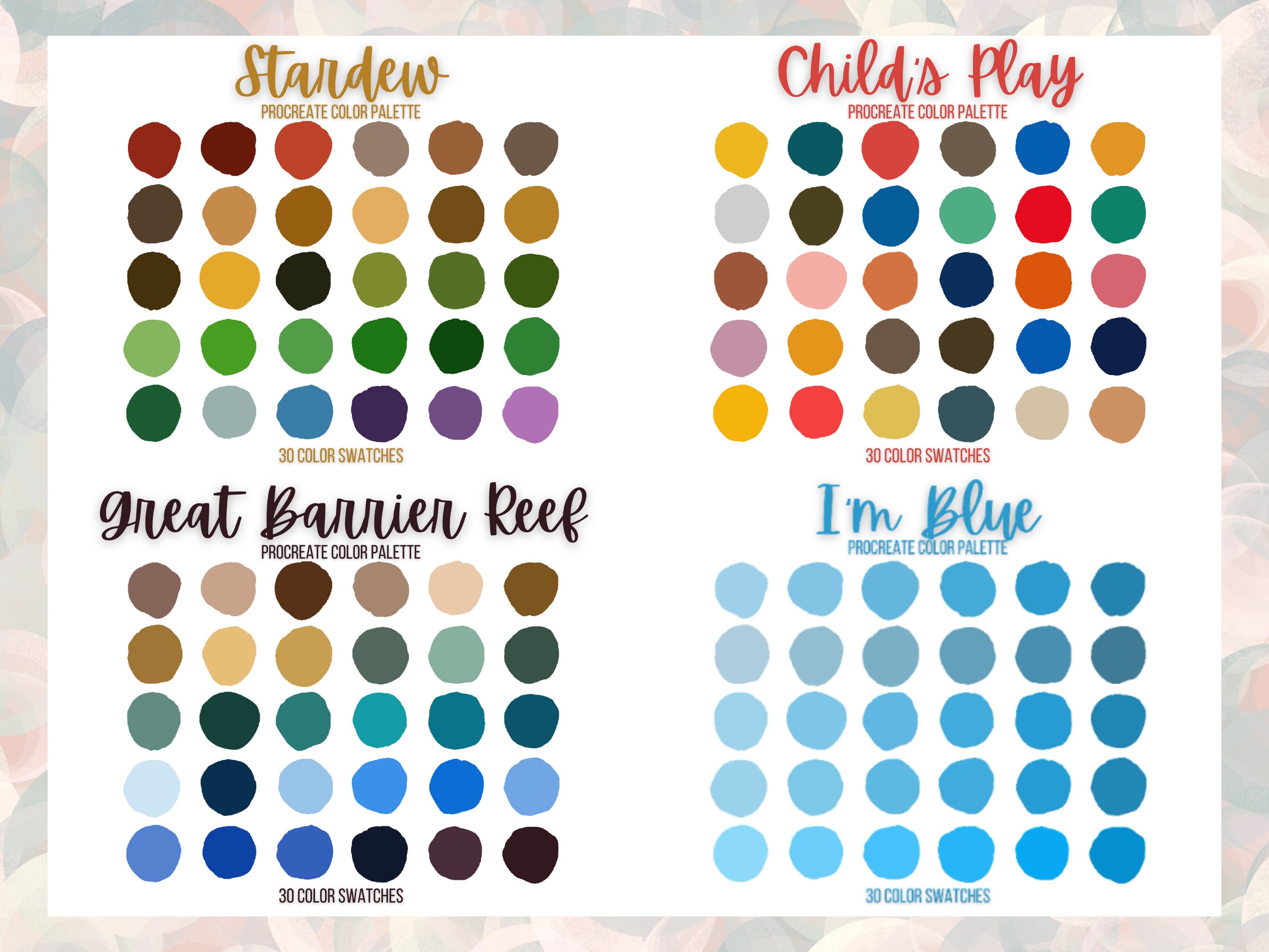 Full Shop Procreate Color Palette Bundle, Procreate Color Palette ...