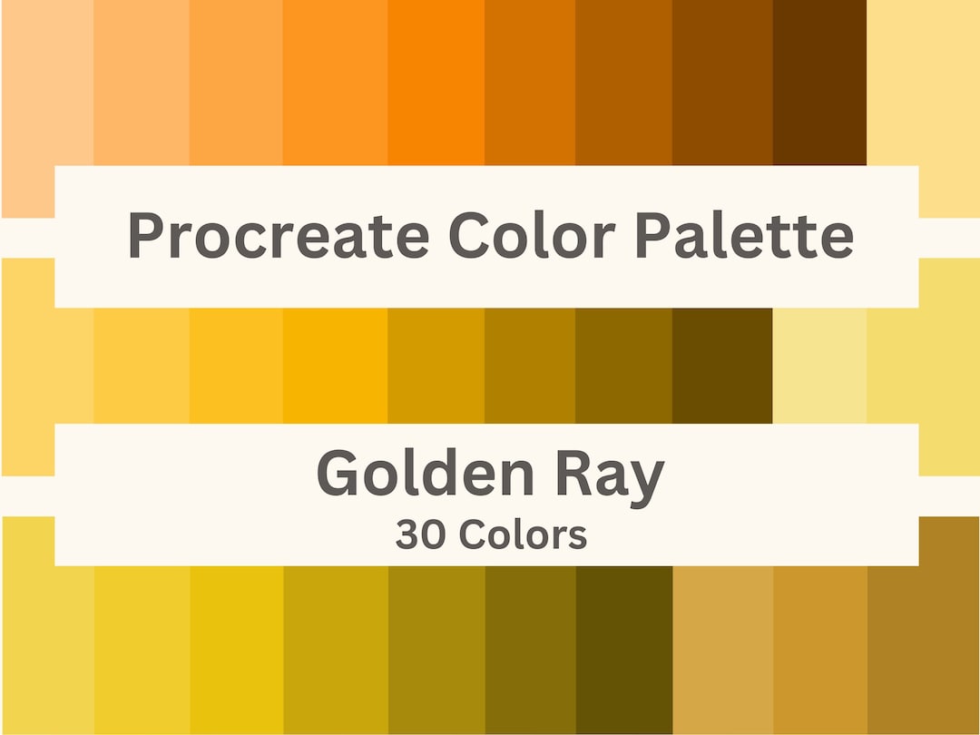 Procreate Color Palette | Gold | Procreate Color Palette for iPad ...