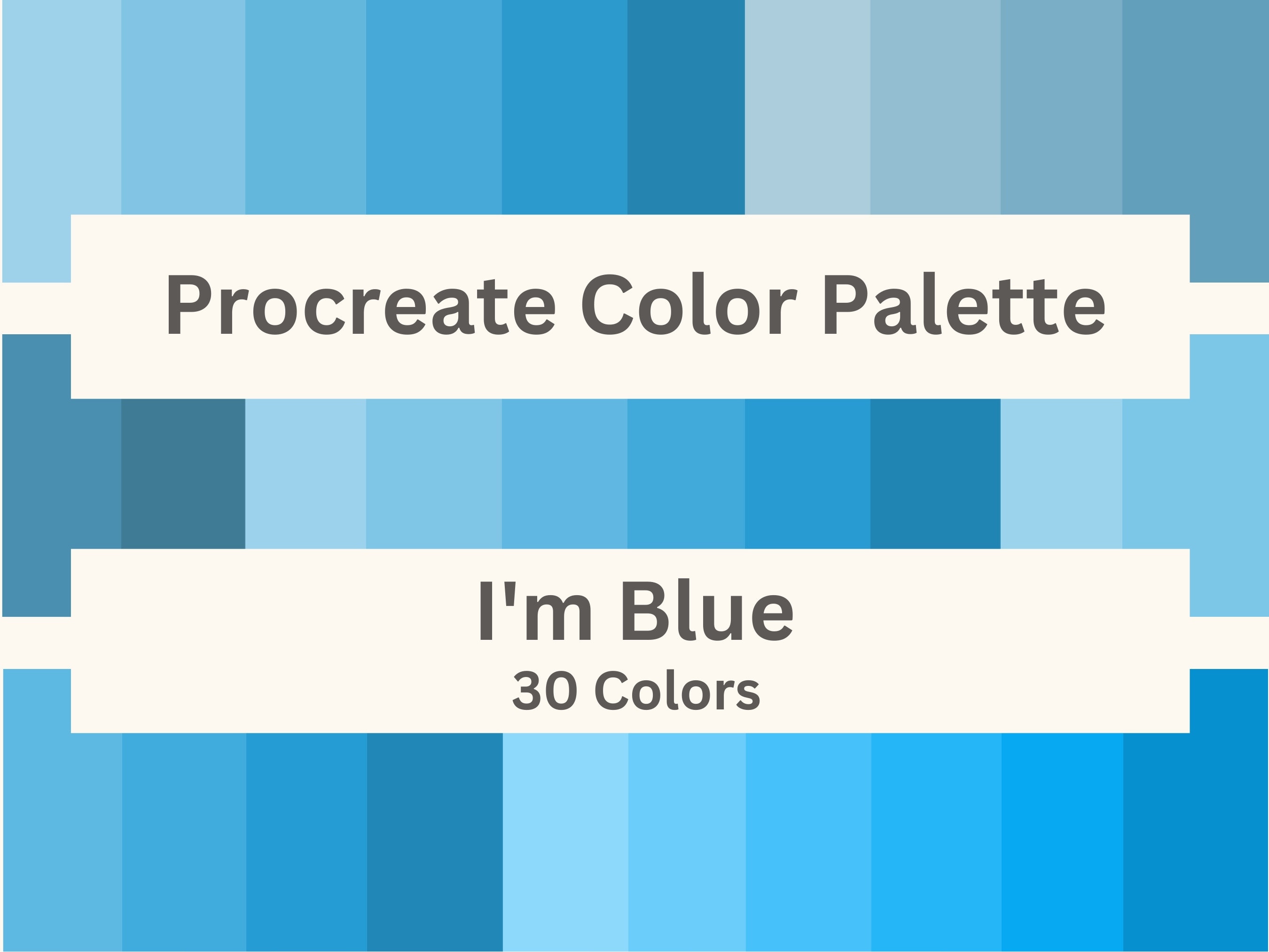 Procreate Color Palette | Blue | Procreate Color Palette for iPad ...