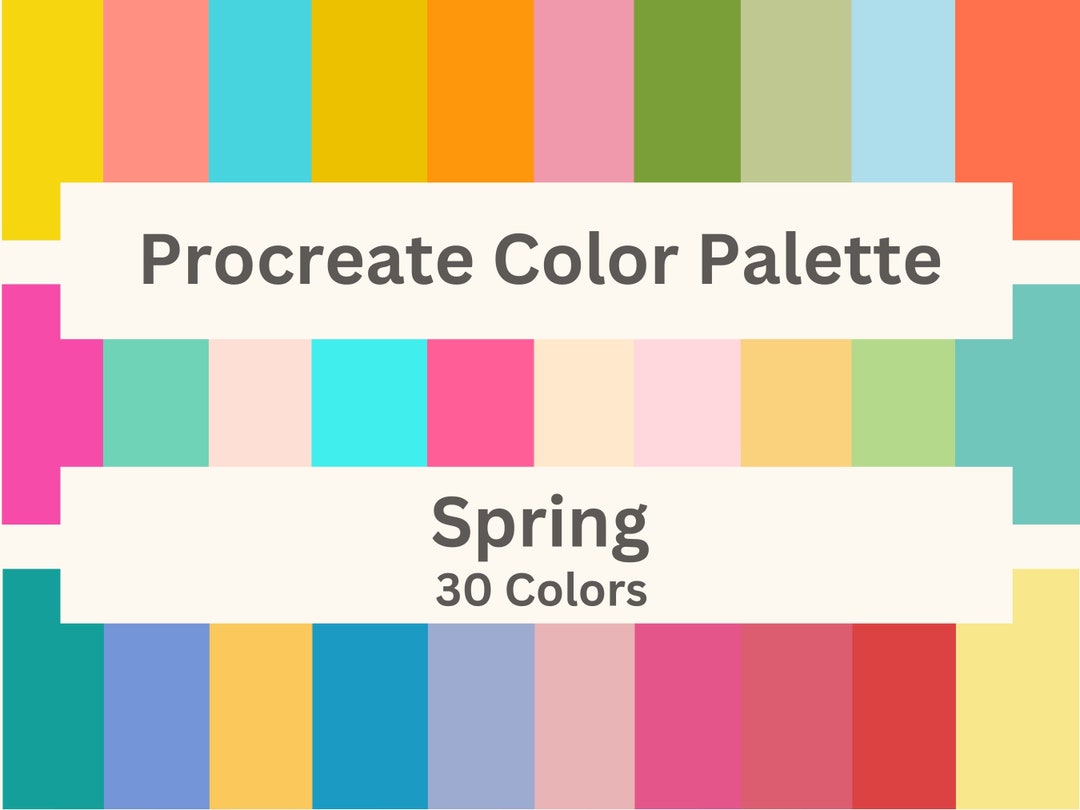 Procreate Color Palette, Spring, Procreate Color Palette for Ipad ...