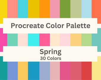 Stained Glass I Spring, Procreate Color Palette, Stained Glass ...