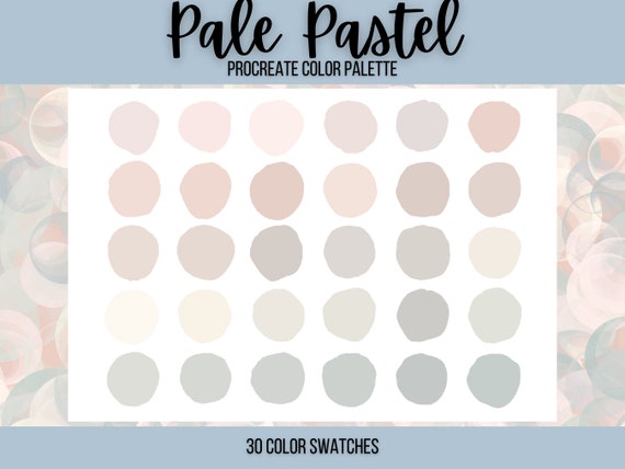 Procreate Color Palette Pale Pastel Procreate Color | Etsy