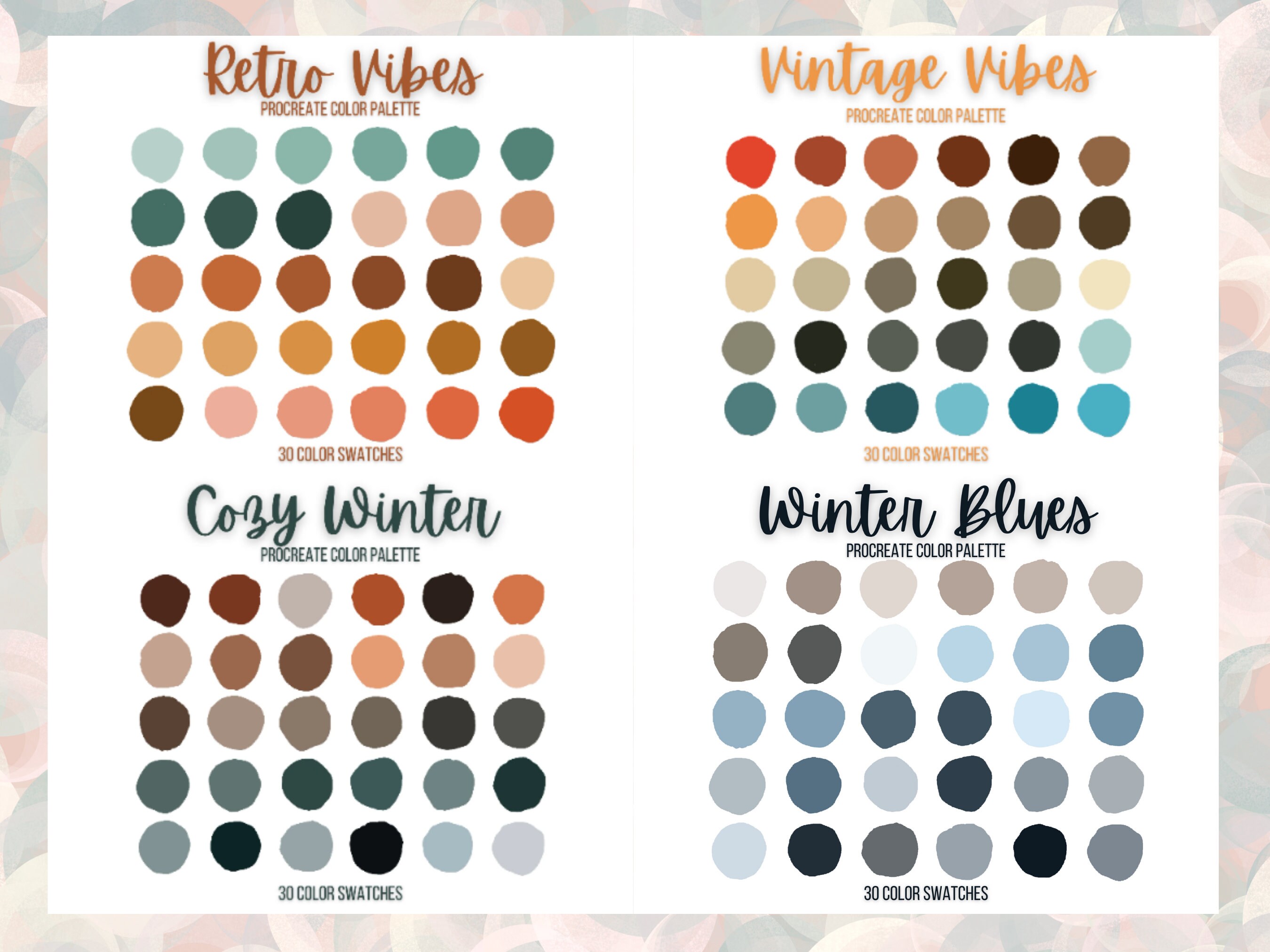 Full Shop Procreate Color Palette Bundle, Procreate Color Palette ...