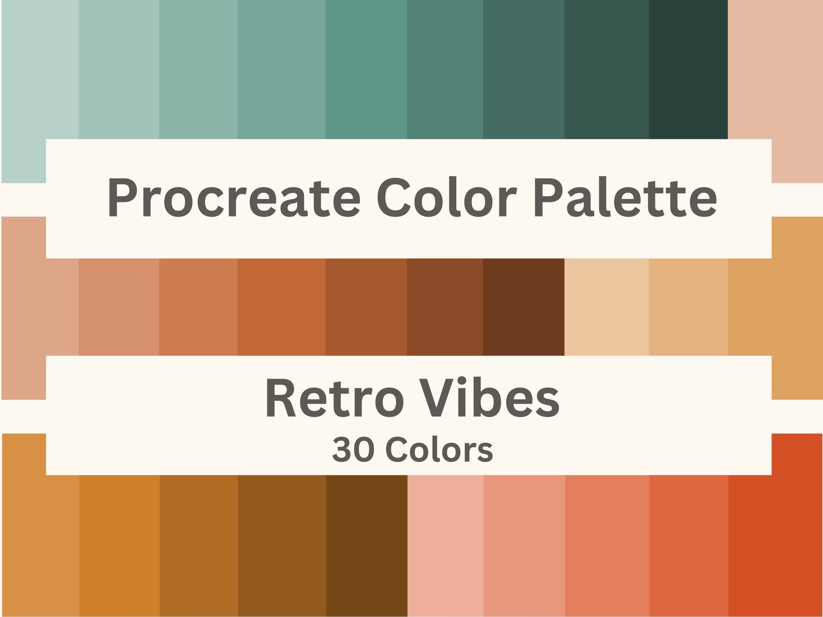 Procreate Color Palette | Retro Vibes | Procreate Color Palette for ...
