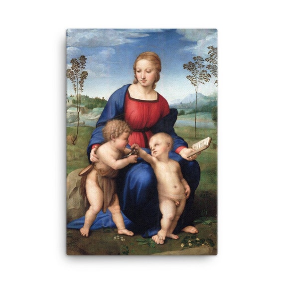 Madonna of the Goldfinch by Raphael Canvas Print - Etsy