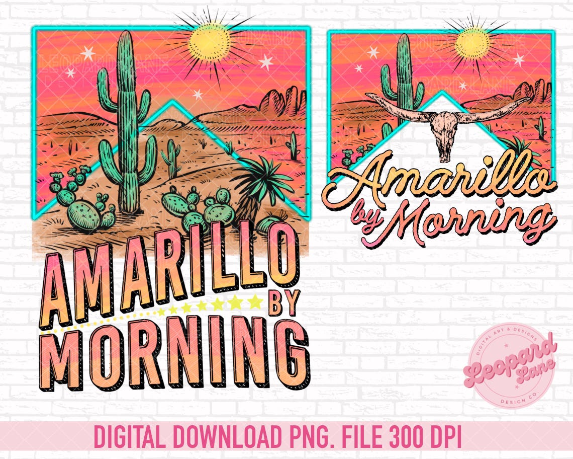 PNG File Amarillo by Morning Western Instant Digital Download Graphic ...