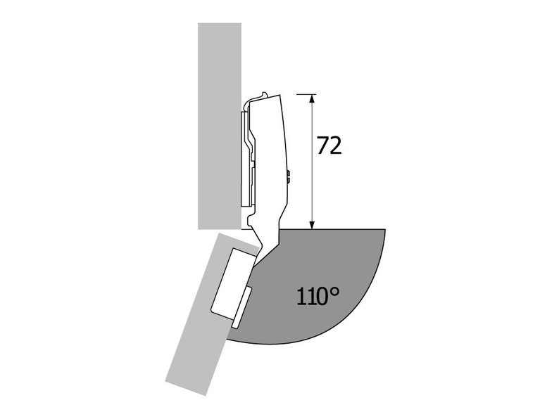 Hettich 165 Degrees Sensys 8657i Clip on Hinge SC - Half Overlay C9mm ... Hettich 165 Degrees Sensys 8657i Clip on Hinge SC - Half Overlay C9mm ...