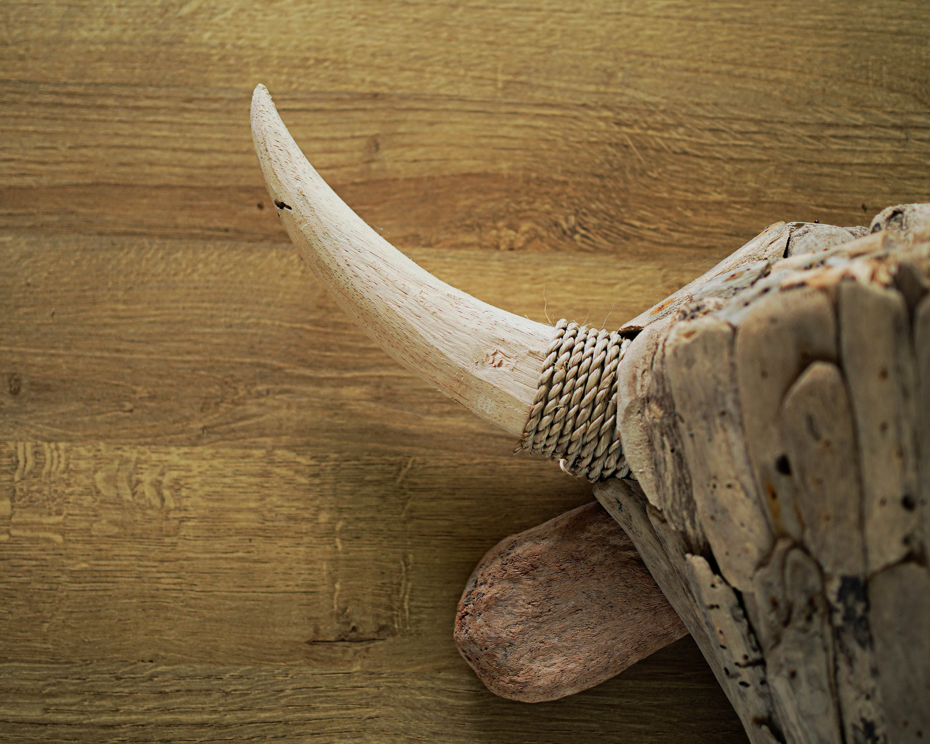 Drift Wood Bull Head, Bull Figurine, Driftwood Heart, Wall Decoration ...