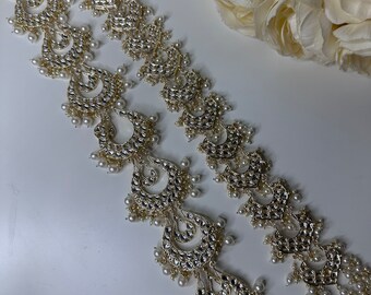 Kundan Choti /braid Choti /indian Bridal Choti /kundan Hair Accessories ...