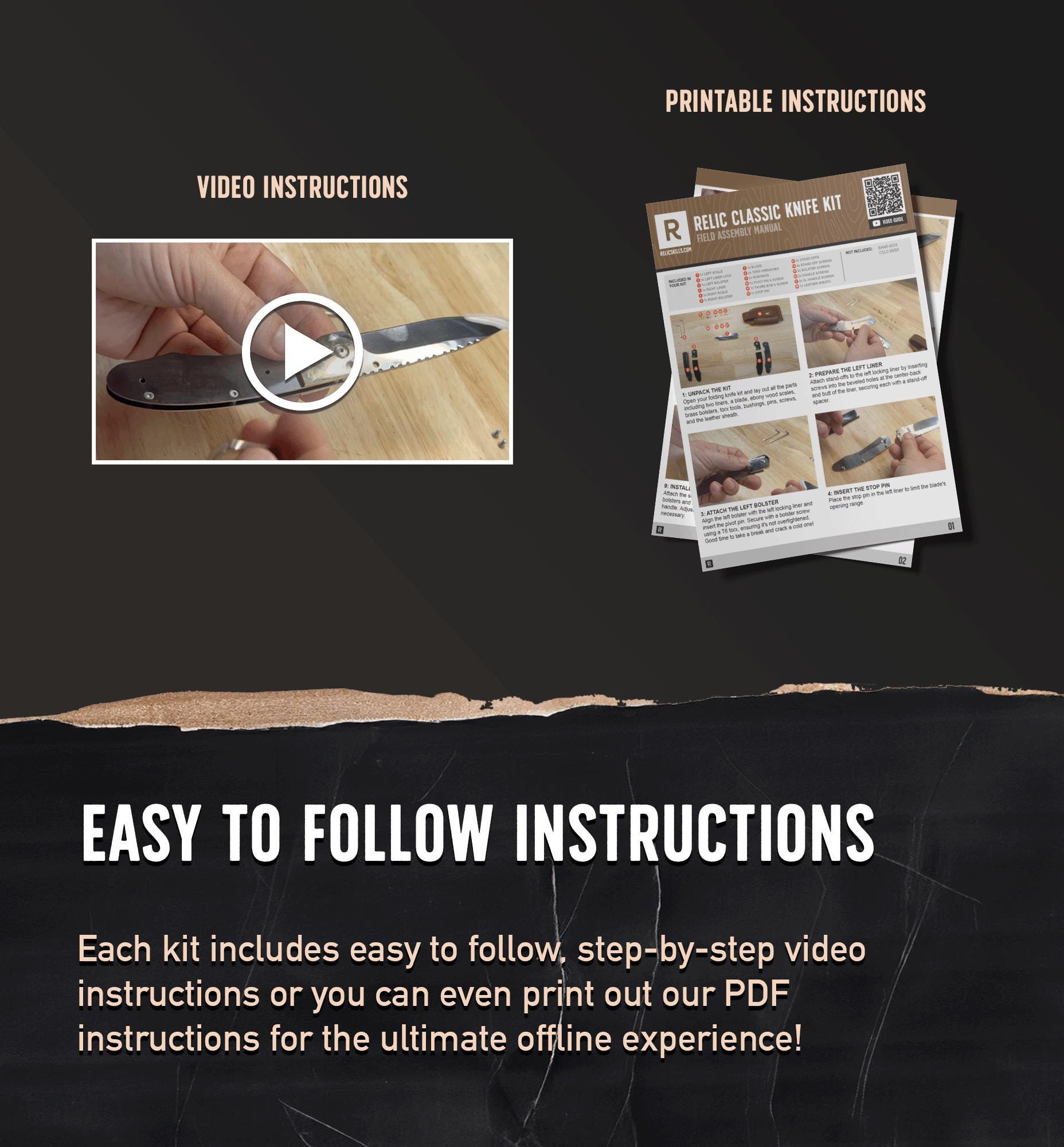 DIY Classic Folding Knife Making Kit | Made in America | Handmade Gifts ...