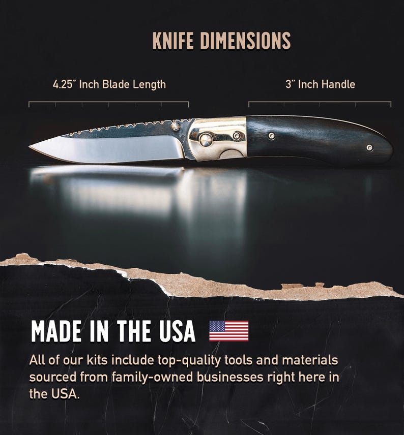 DIY Classic Folding Knife Making Kit | Made in America | Handmade Gifts ...