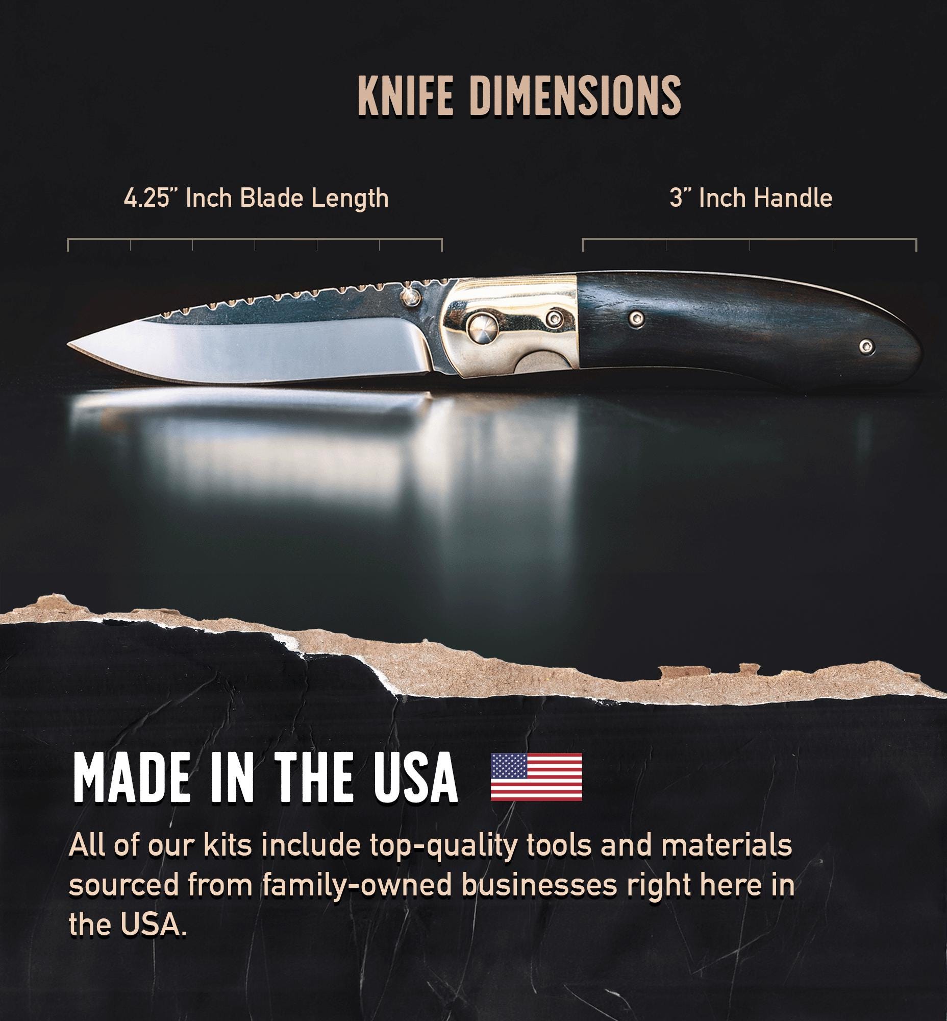 DIY Classic Folding Knife Making Kit | Made in America | Handmade Gifts ...