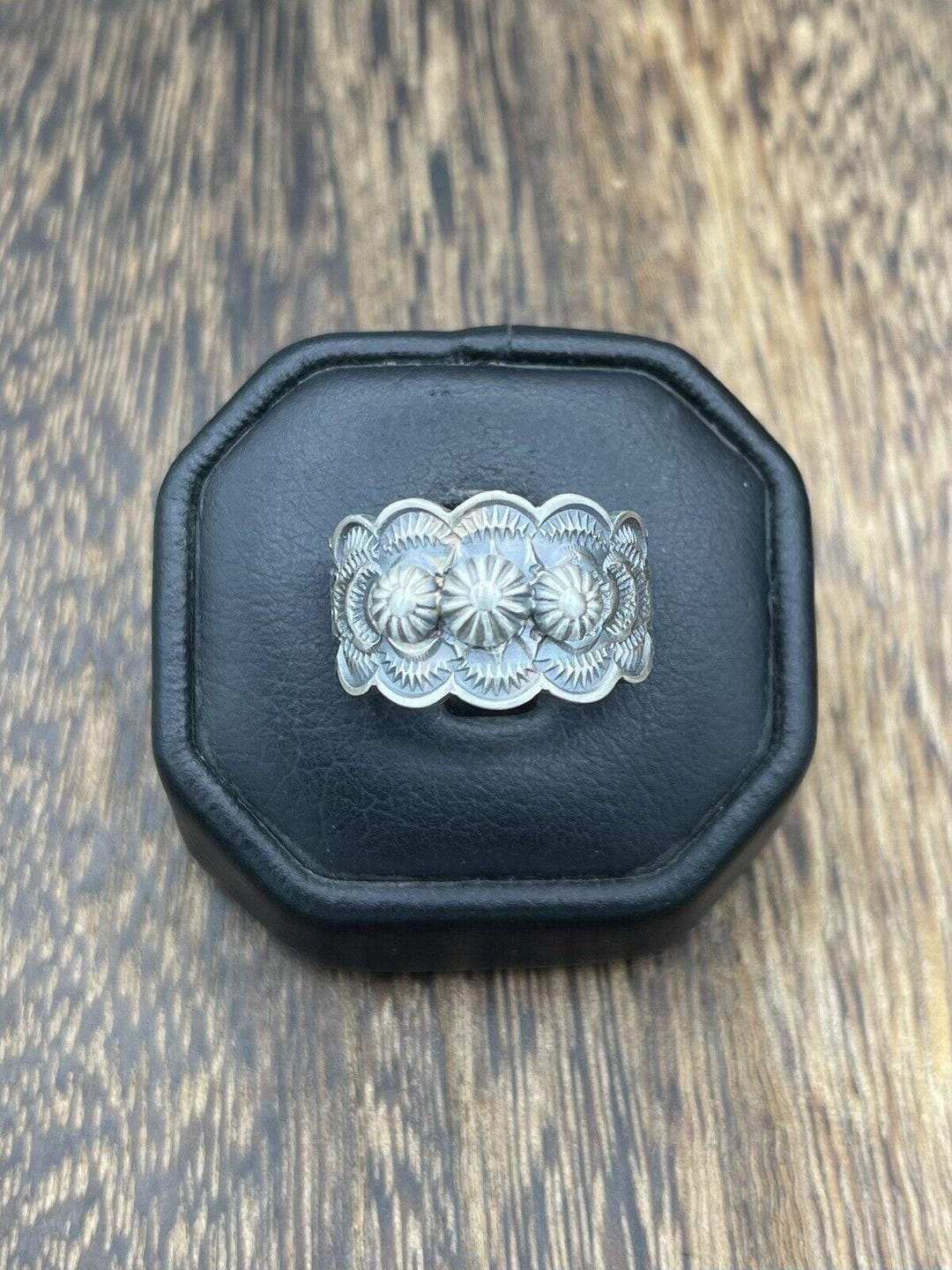 Native American Navajo Handmade Sterling Silver Band Ring Size 11.5 ...