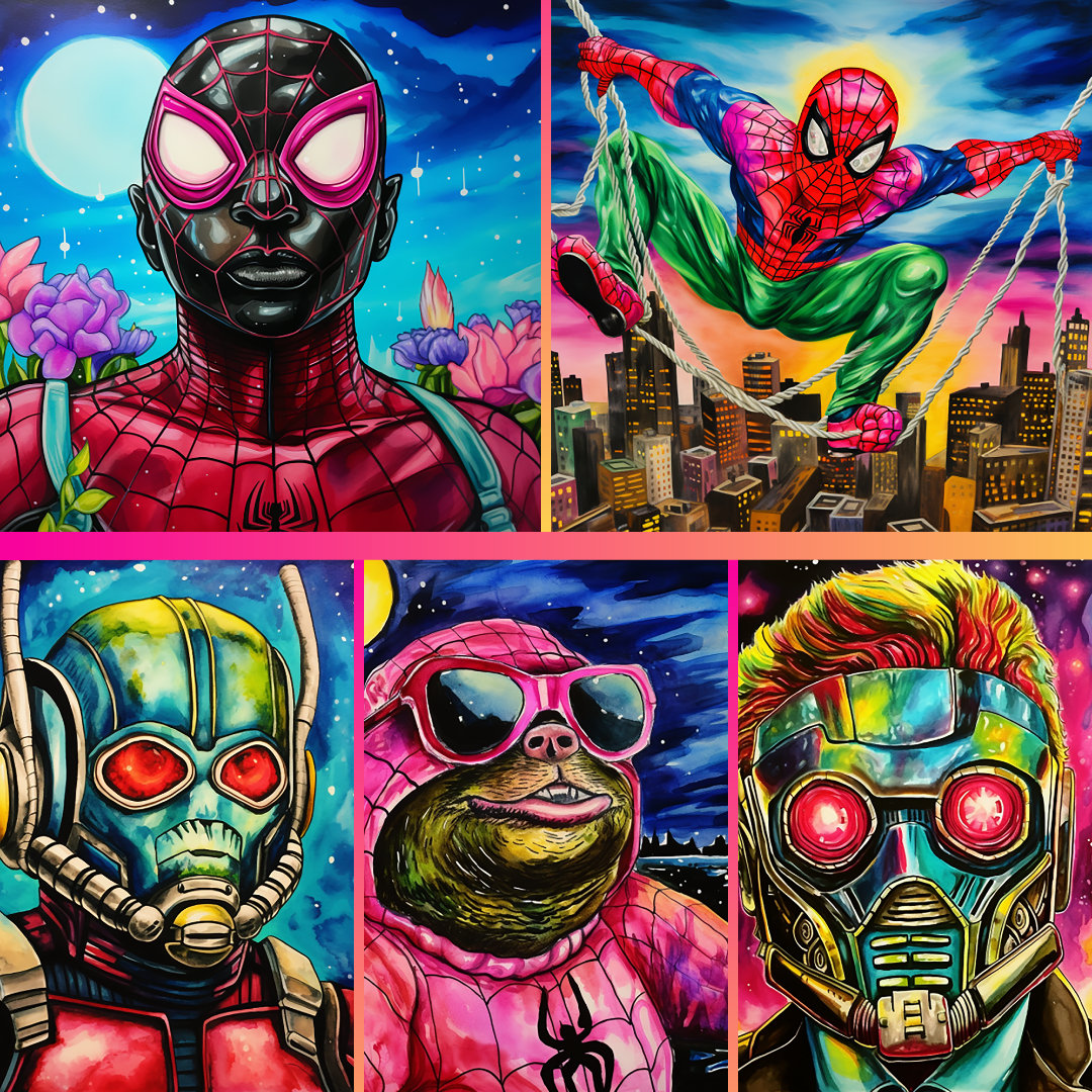 Set of 20 Marvel Vintage Water Color Digital Downloads, High Quality ...