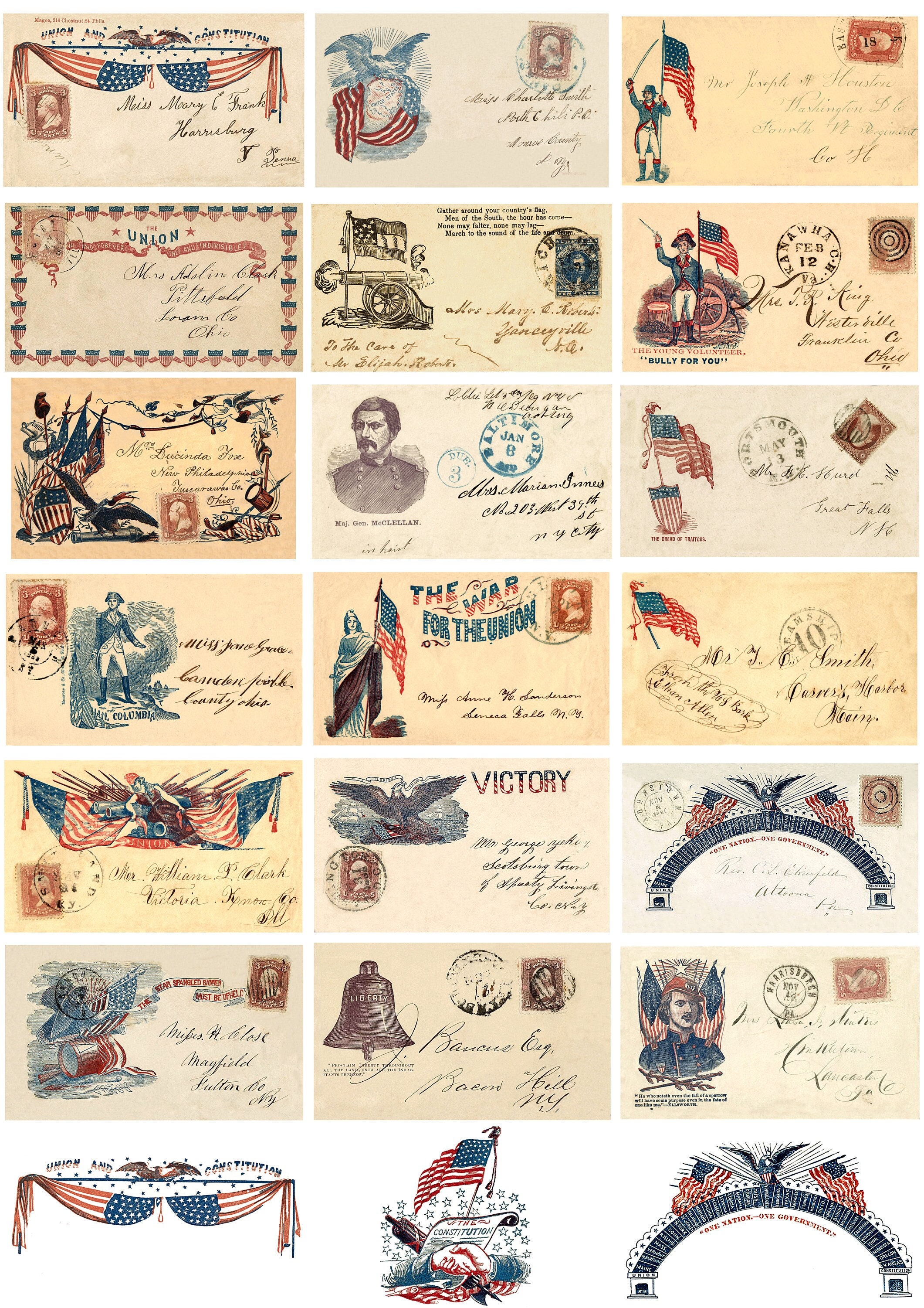 Civil War Envelope for sale| 68 ads for used Civil War Envelopes