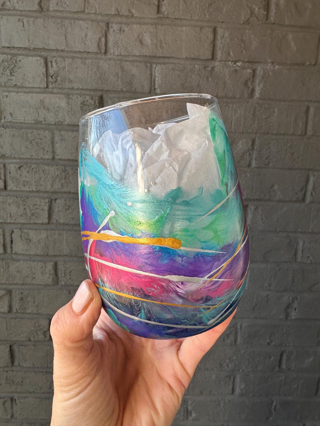 Painted Smash Wedding Glass: Jewish Chuppah Breaking Glass - Etsy