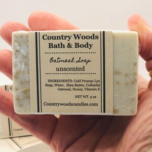 Colloidal Oatmeal Soap, Oatmeal Milk and Honey Bar Soap, Oatmeal Shea ...