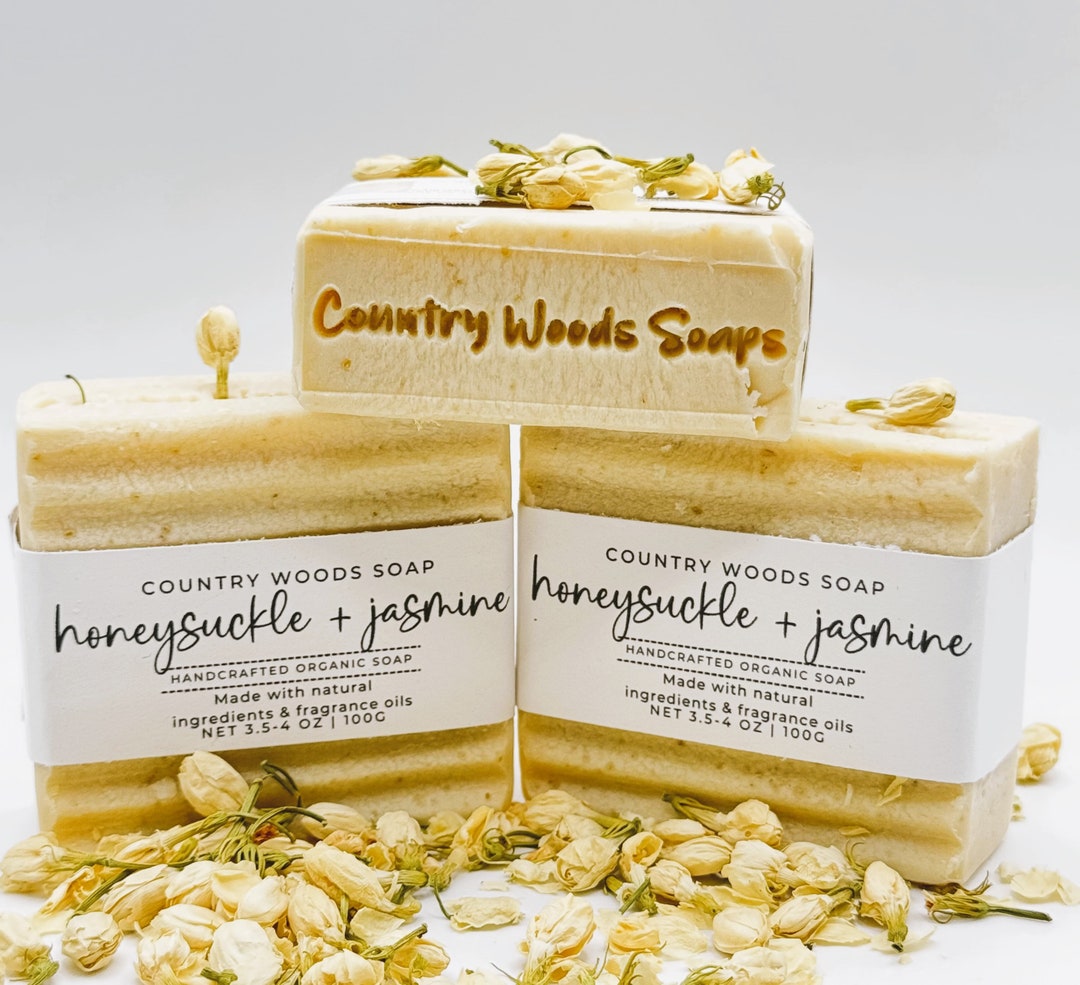 Honeysuckle Jasmine Goats Milk Soap, Handmade Bar Soap, Organic Bar ...
