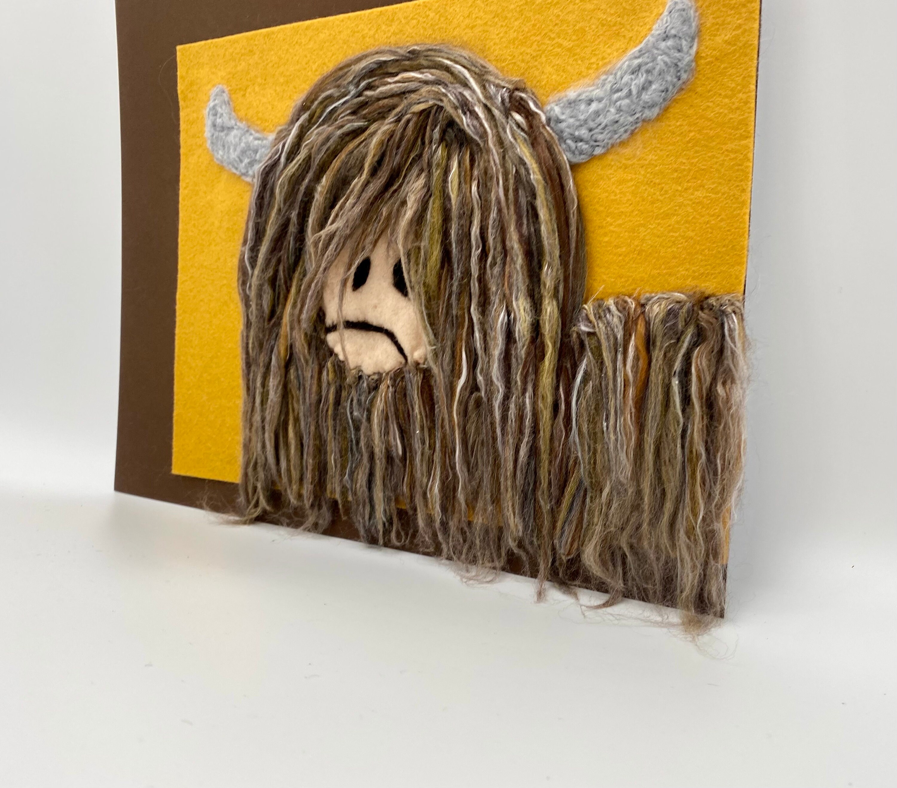 Wool Painting of Highland Cow, Needle Felted Picture, Hairy Coo, Felted ...