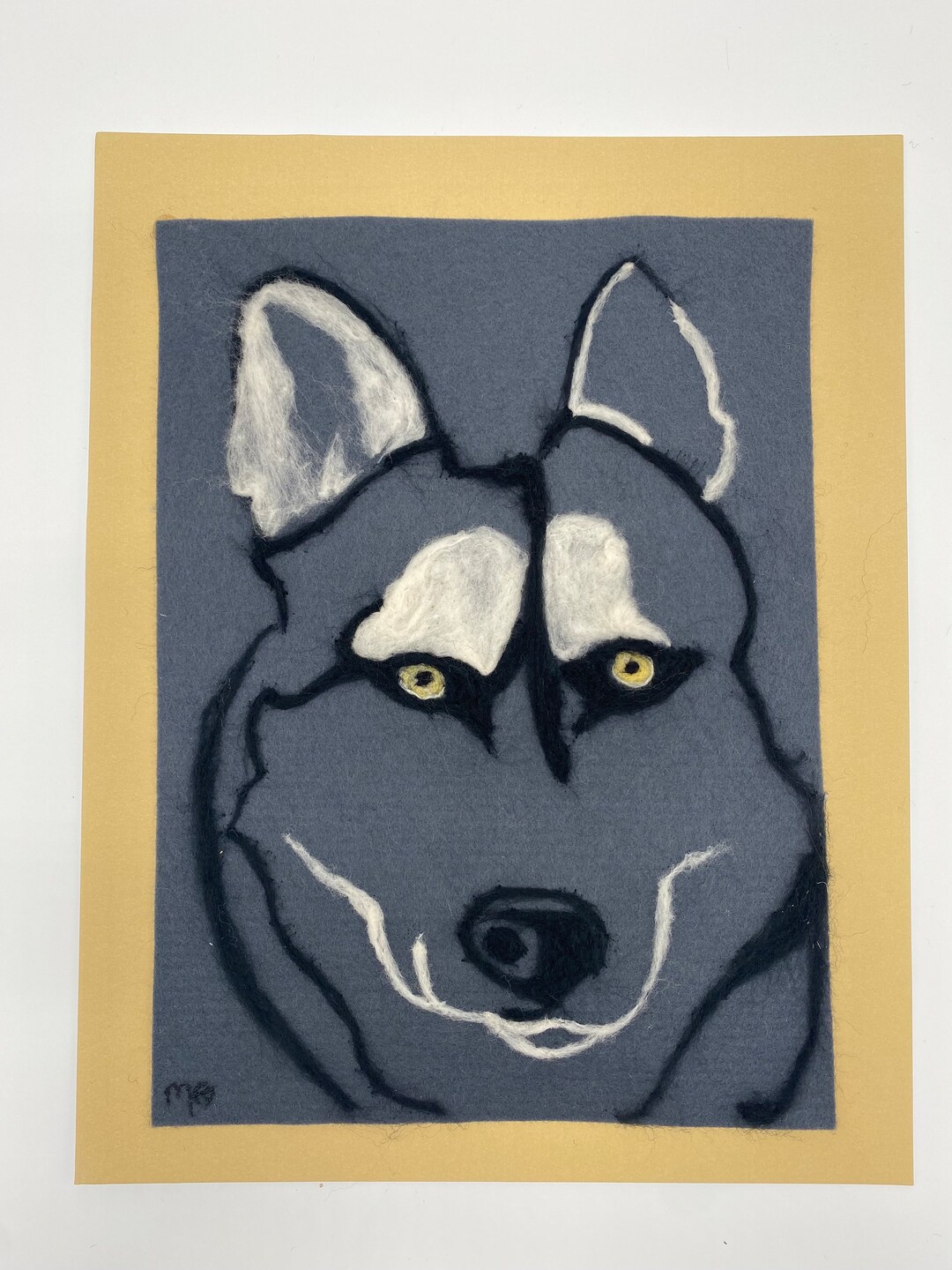 Needle Felted Painting of Wolf Head, German Shepard, Timberwolf Art ...